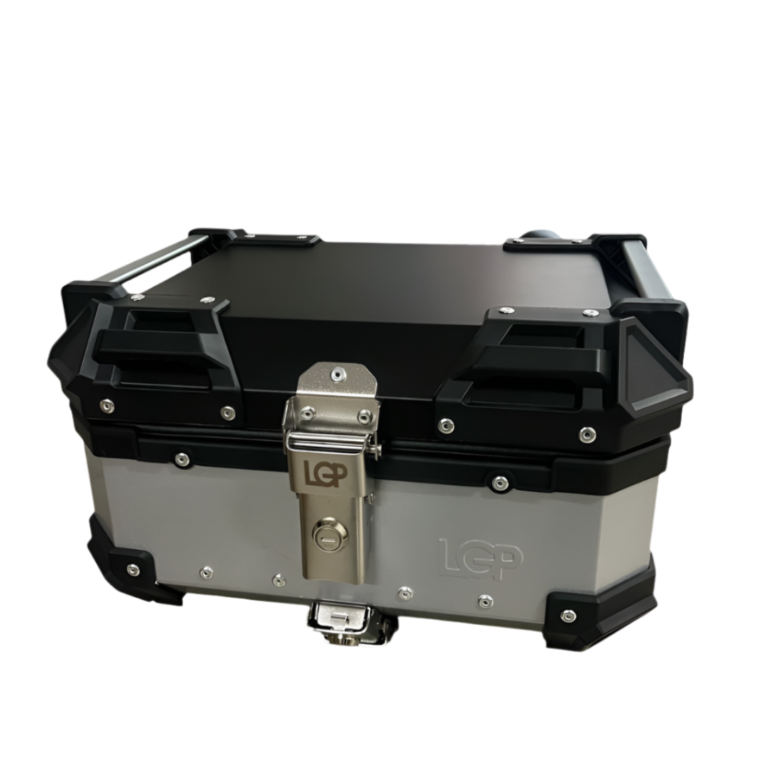 LGP 25L Silver Aluminum Motorcycle Top Box – Secure & Compact Storage