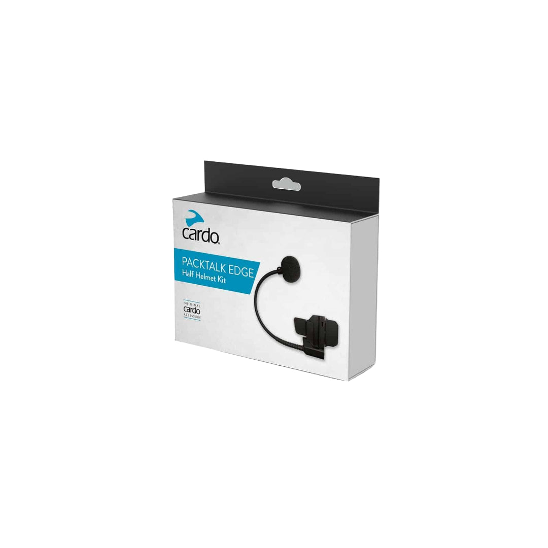 Cardo Packtalk Edge Half Helmet Kit – Secure Mount & Boom Mic