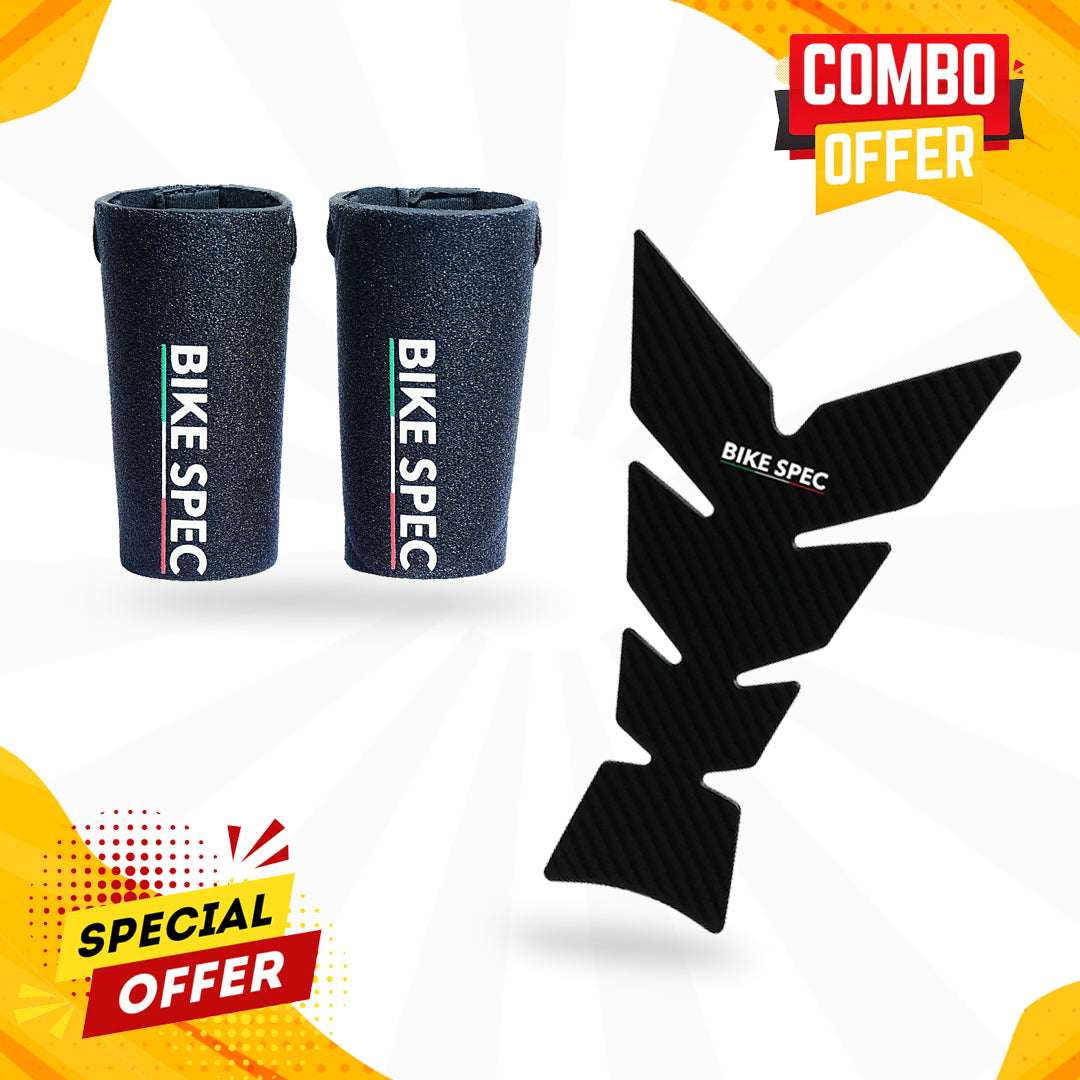 BikeSpec Front Fork Seal Cover and Tank Pad - Combo